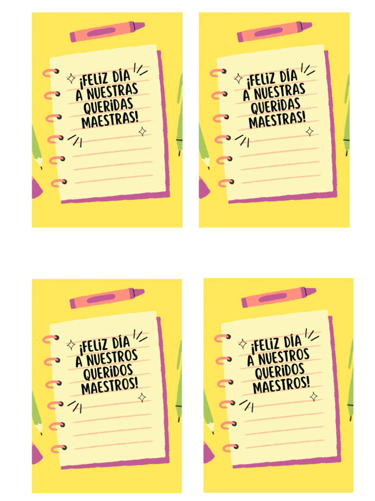 Feliz Dia Del Maestro Pdf