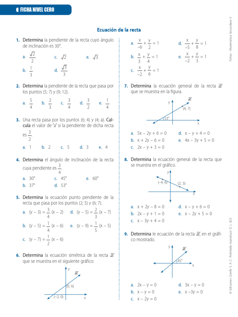 F0 - 246-233 Ecuación de La Recta | PDF