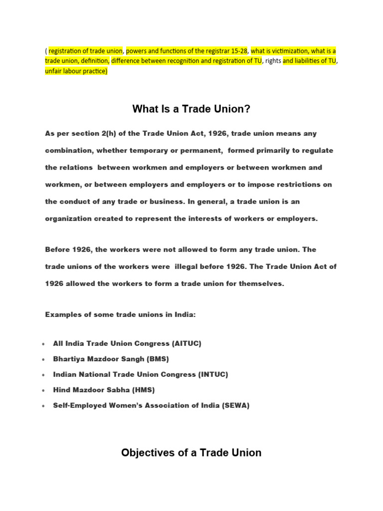 Trade Union Registration Process Overview | PDF | Trade Union | Employment