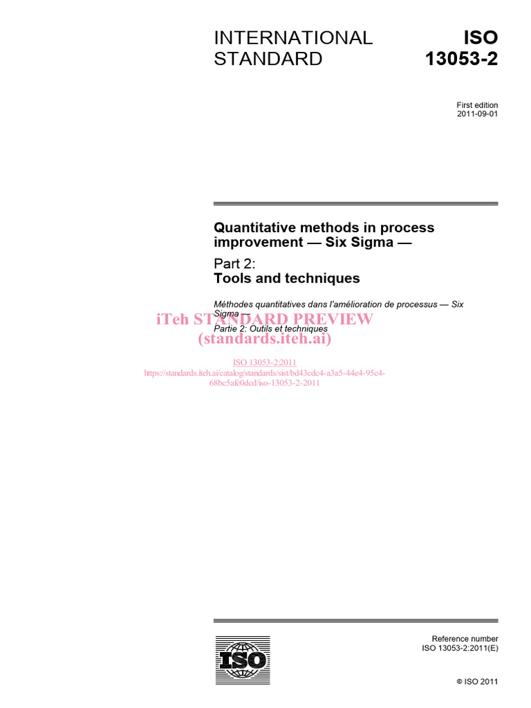 Iso 13053 2 2011 | PDF | Six Sigma | International Organization For ...