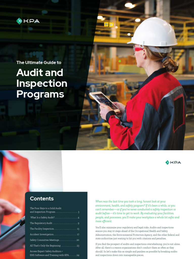 KPA - Ultimate Guide To Audits & Inspections Ebook | PDF | Occupational Safety And Health ...