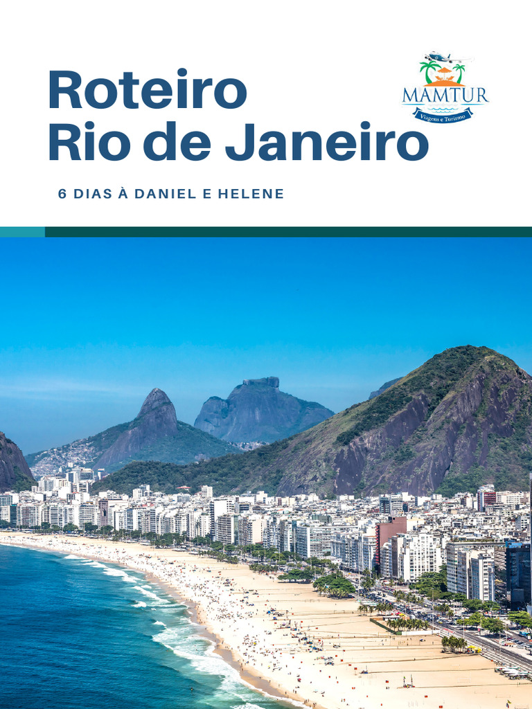 Roteiro Rio de Janeiro 5 Dias | Download grátis PDF | Hotel | Rio de ...