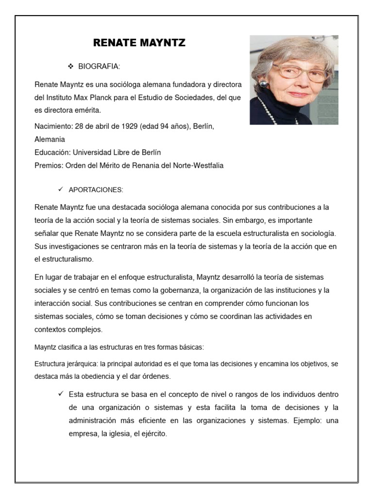 RENATE MAYNTZ (Ensayo) | PDF | Sociología | Sociedad