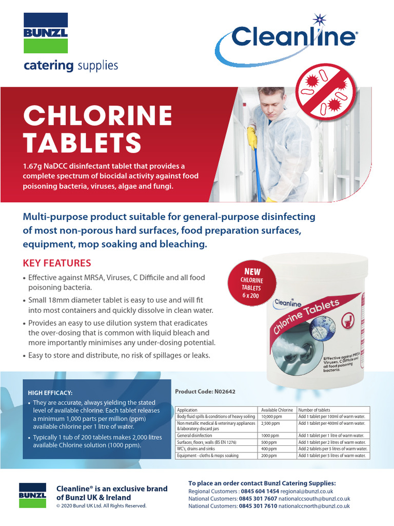 Cleanline Chlorine Tablets 19 March 2020 | PDF