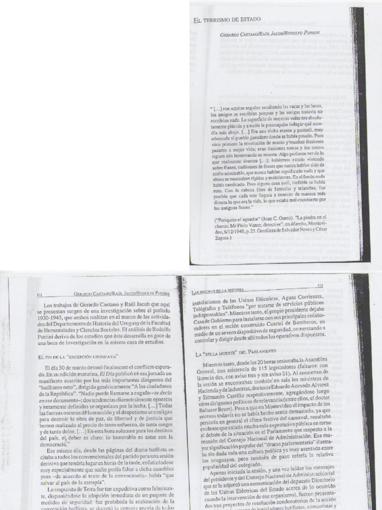 Caetano&Jacob&Porrini - El Terrismo de Estado | PDF