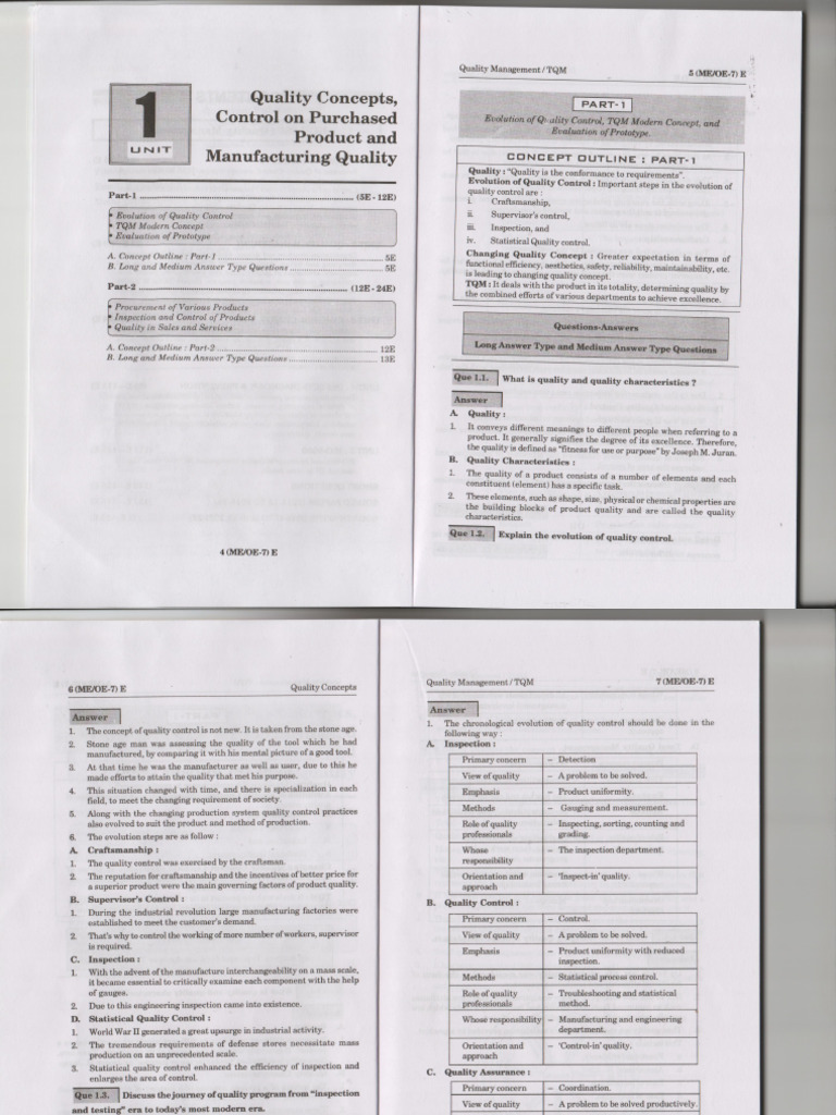 Quality Management (KOE 085) Quantum | PDF