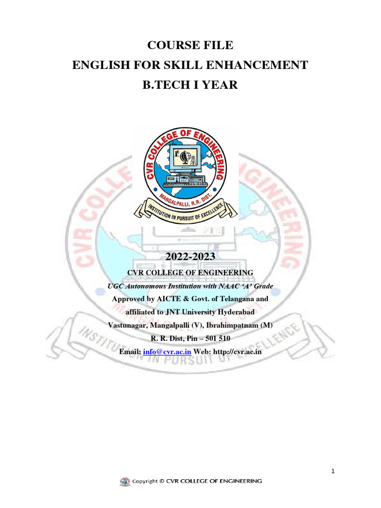 English For Skill Enhancement | PDF | English Language | Linguistics