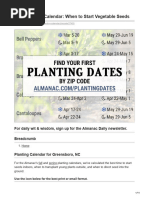 NC Vegetable Planting Guide | PDF | Vegetables | Cabbage