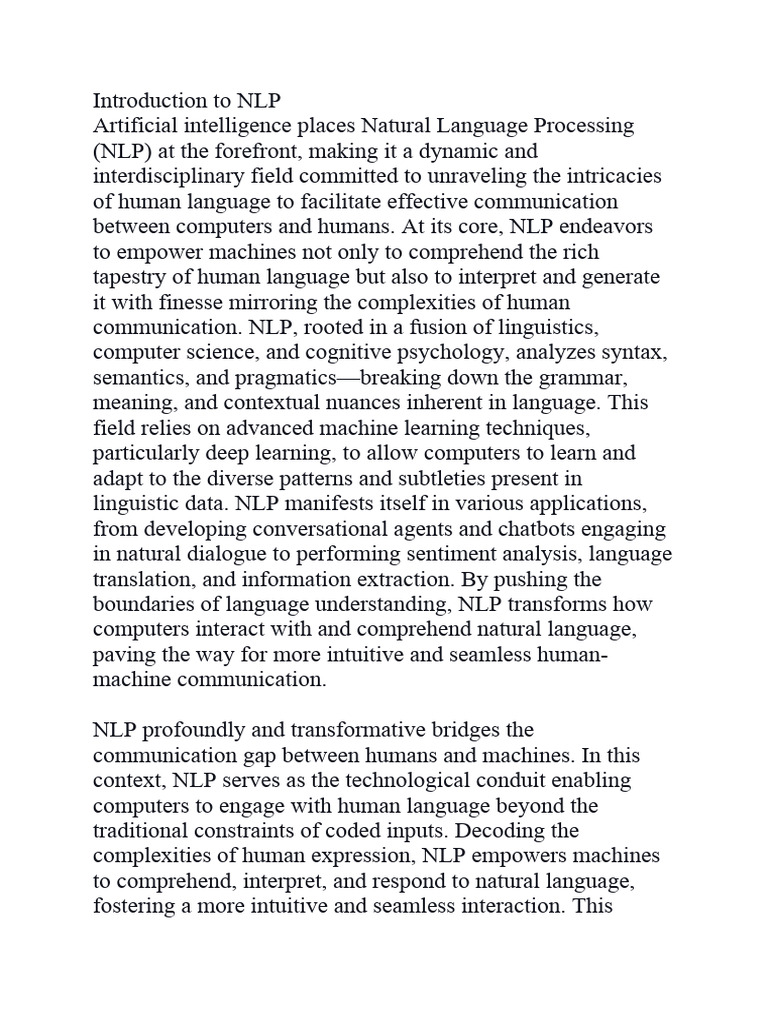 NLP in Daily Life | PDF