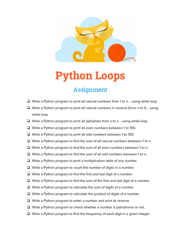 Loops Assignment | PDF | Numbers | Mathematical Notation