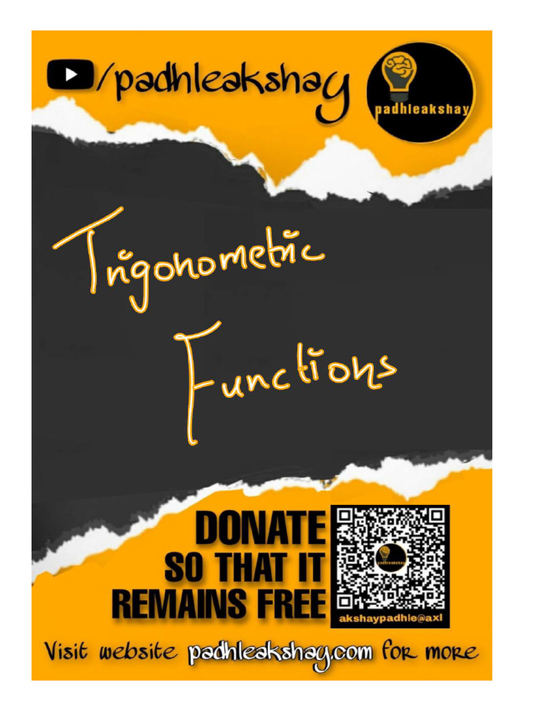 Chapter 3 Trigonometric Functions | PDF