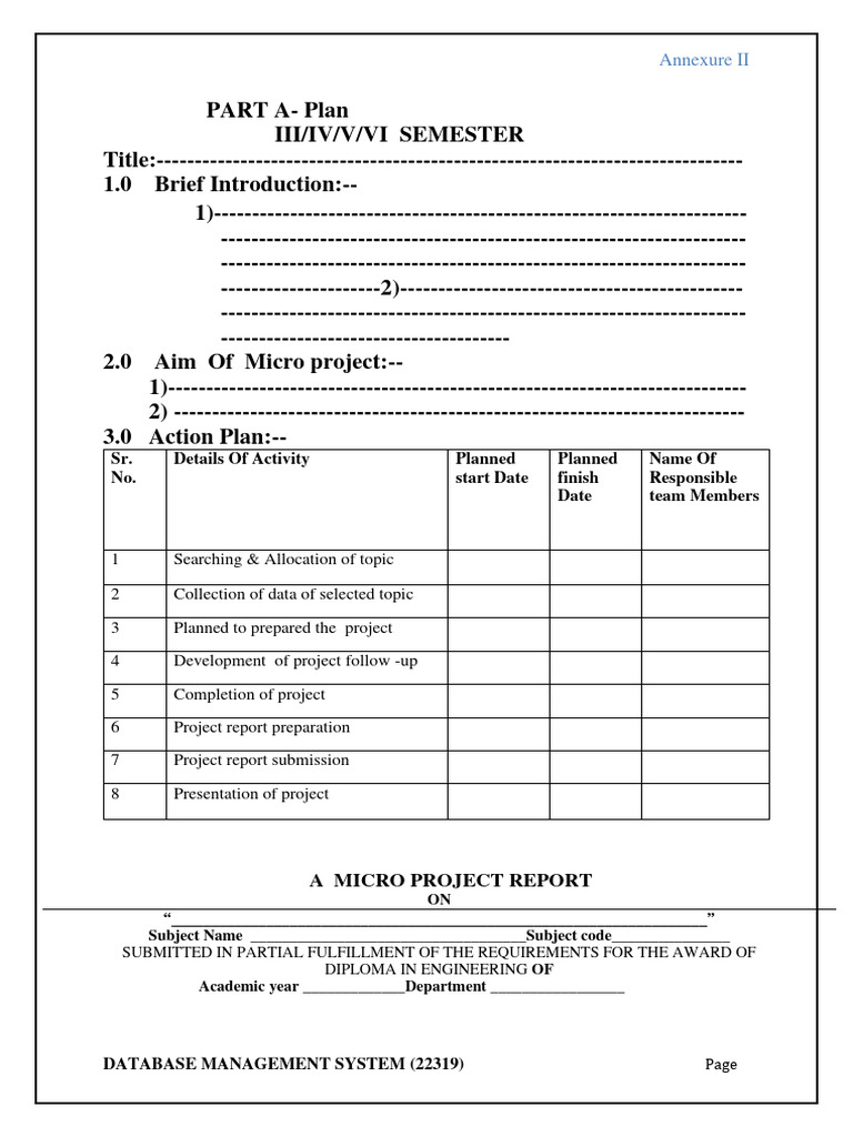 DBMS Microproject | PDF