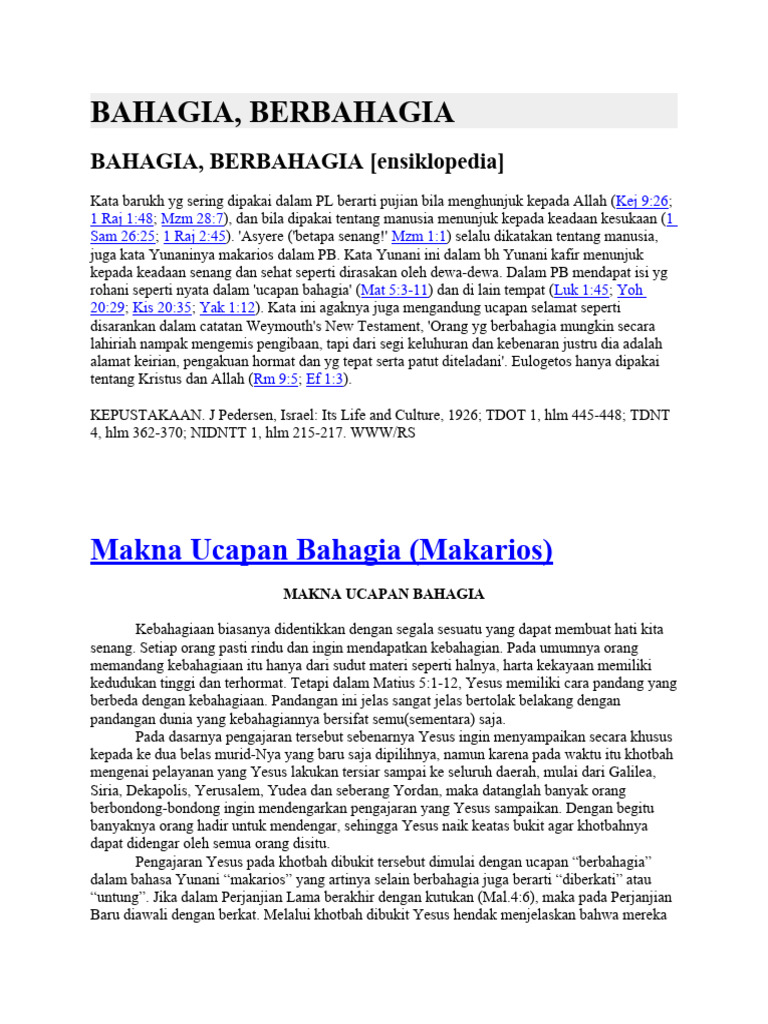 Ajaran Moral Sabda Bahagia | PDF
