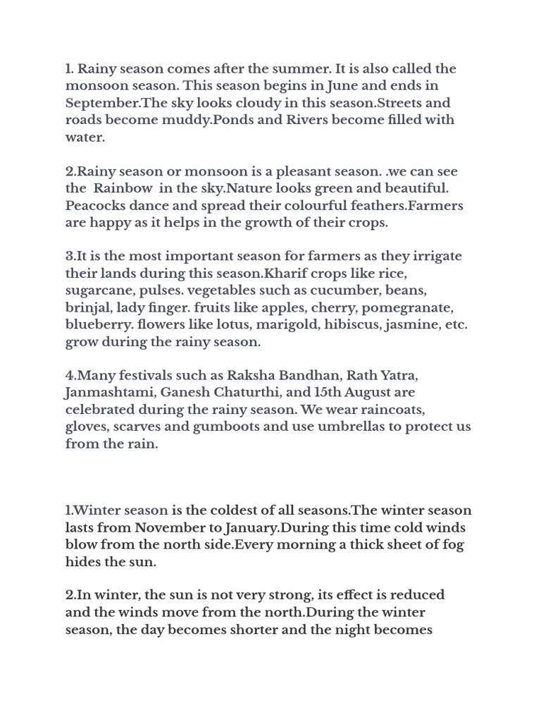 Seasons | PDF