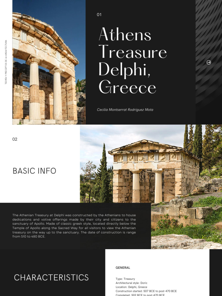 Athens Treasure Delphi, Greece | PDF | Column | Architectural Design