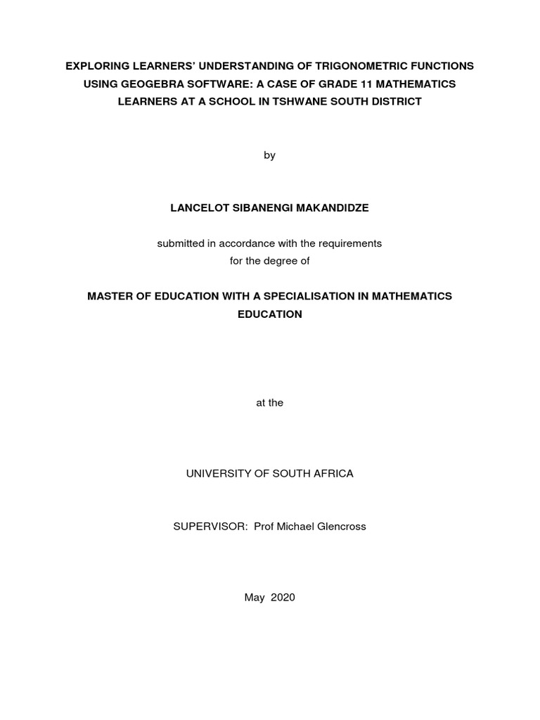 Exploring Learners Understanding of Trig | PDF