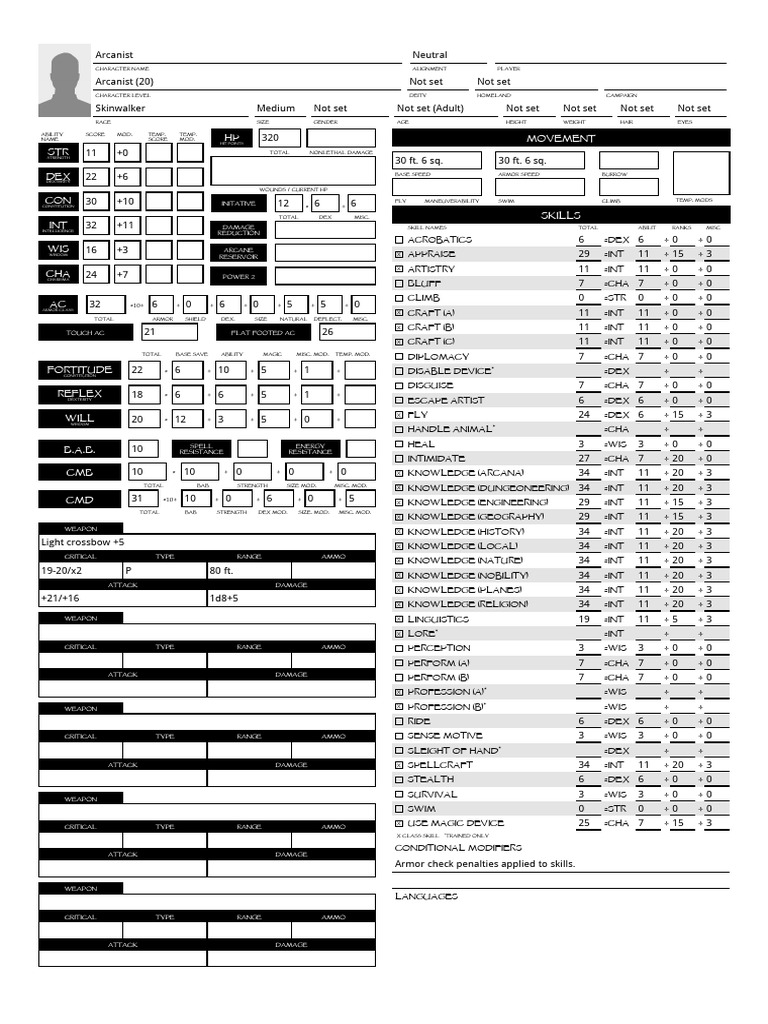 Pathfinder Arcanist | PDF | D20 System | Fantasy Role Playing Games