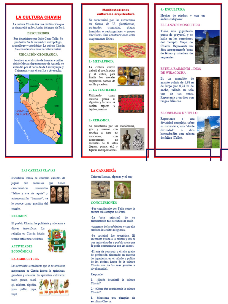 Triptico Cultura Chavin | PDF