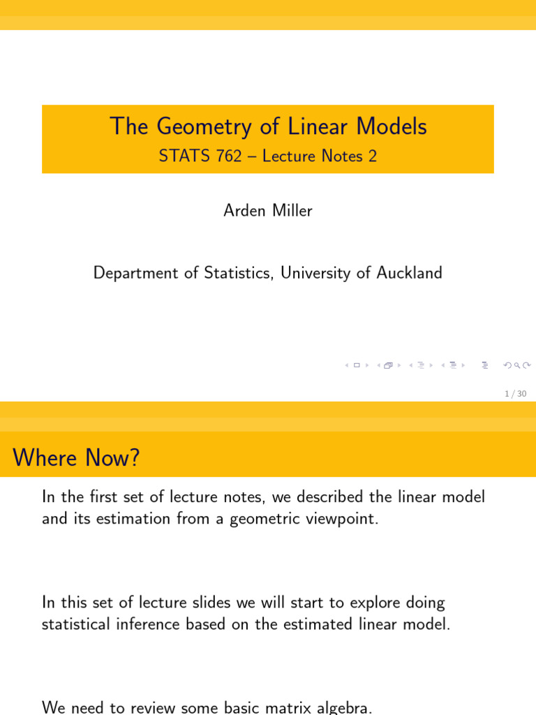 Linear Model 2 | PDF