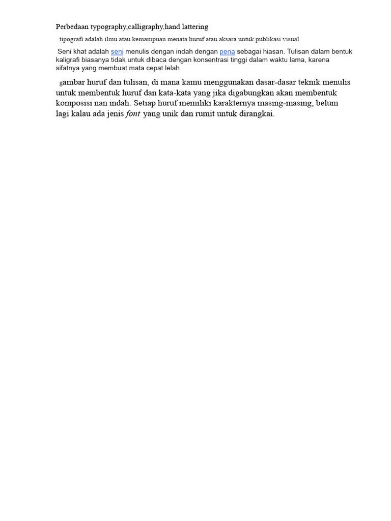 Tipografi Adalah Ilmu Atau Kemampuan Menata Huruf Atau Aksara Untuk Publikasi Visual | PDF
