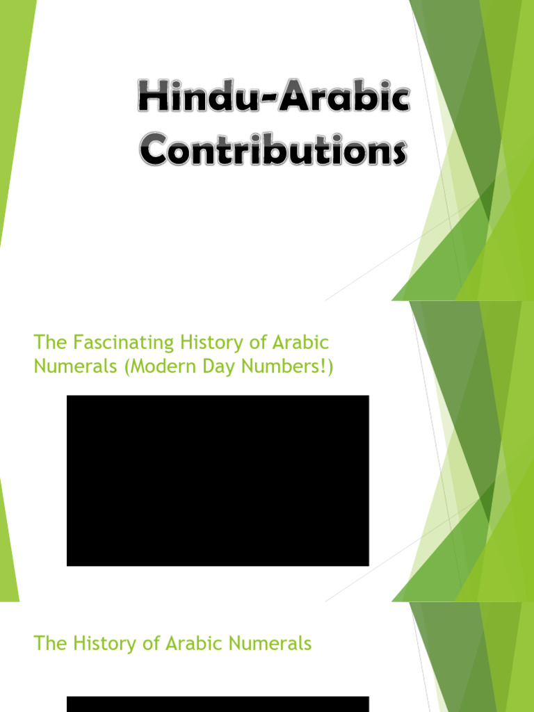Hindu and Arabic Contributions in Mathematics | PDF | Numbers | Algebra
