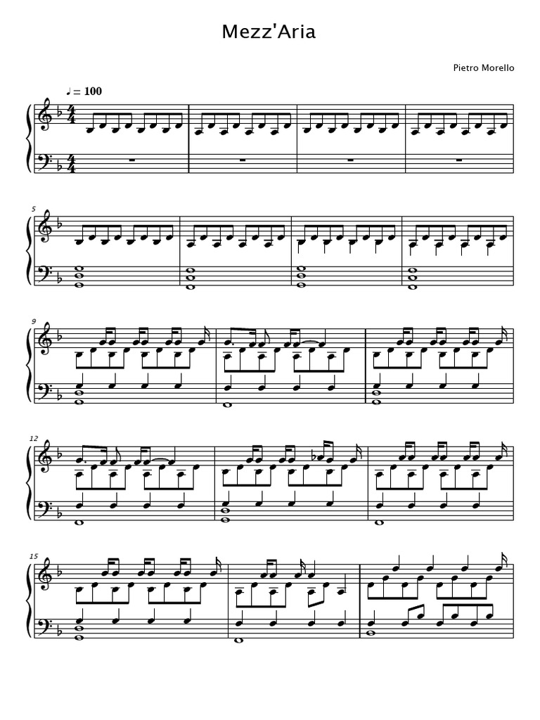 Spartito Mezz'Aria | PDF