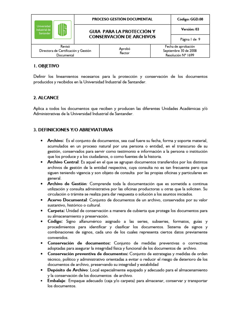 Conservación de Documentos | PDF