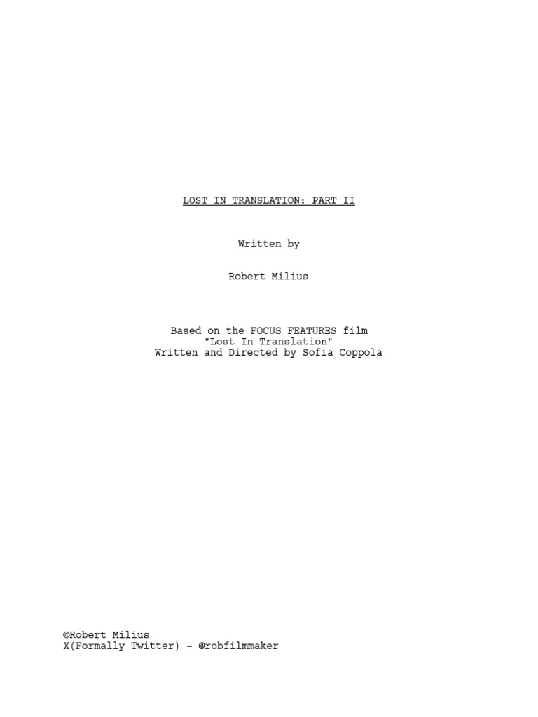 Lost in Translation Part 2 | PDF