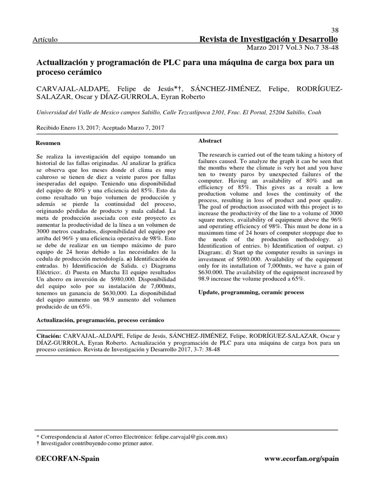 Revista de Investigación y Desarrollo V3 N7 6 | PDF