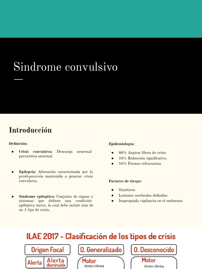Sindrome Convulsivo y Estatus Epileptico | PDF | Epilepsia | Medicina ...