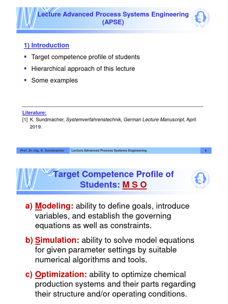 Advanced Process Systems Engineering | PDF | Molecules | System