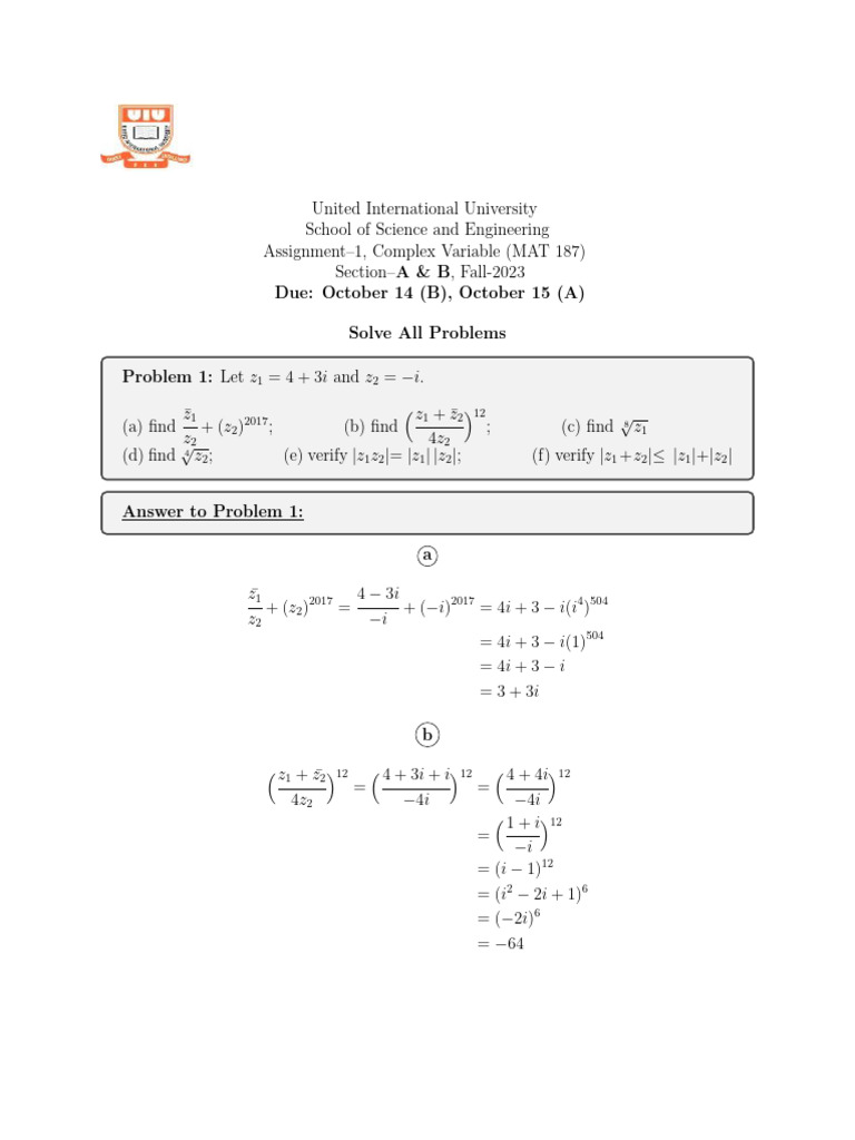 HW Complex Fall 2023 | PDF | Computer Hardware | Computing