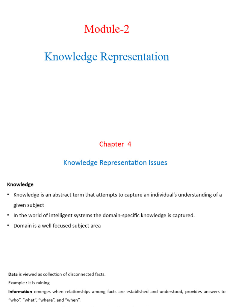 Knowledge Representation Issues | PDF