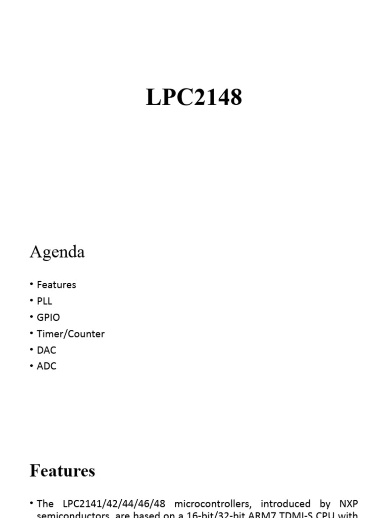 LPC2148 | PDF | Electronic Engineering | Computer Engineering