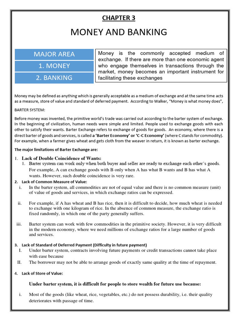 Money and Banking Notes | Download Free PDF | Money | Money Supply