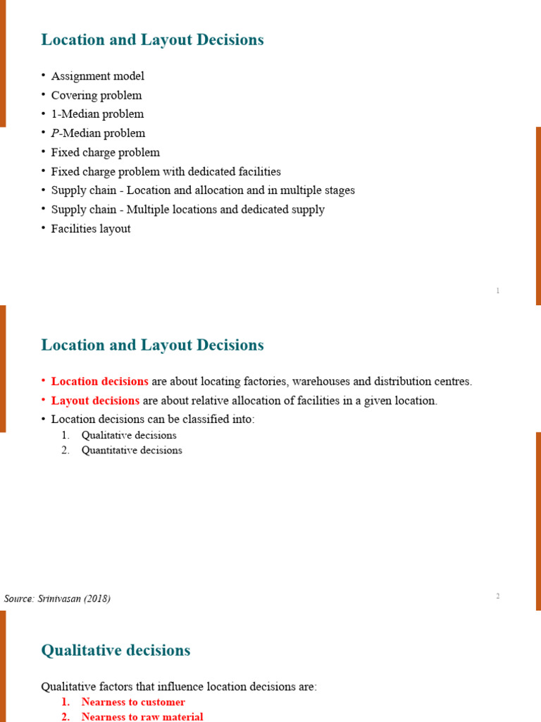 Location and Layout Decisions | PDF | Supply Chain | Economies