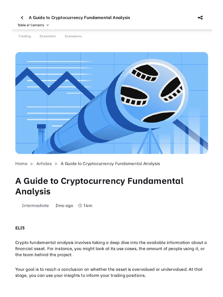A Guide To Cryptocurrency Fundamental Analysis - Binance Academy | PDF
