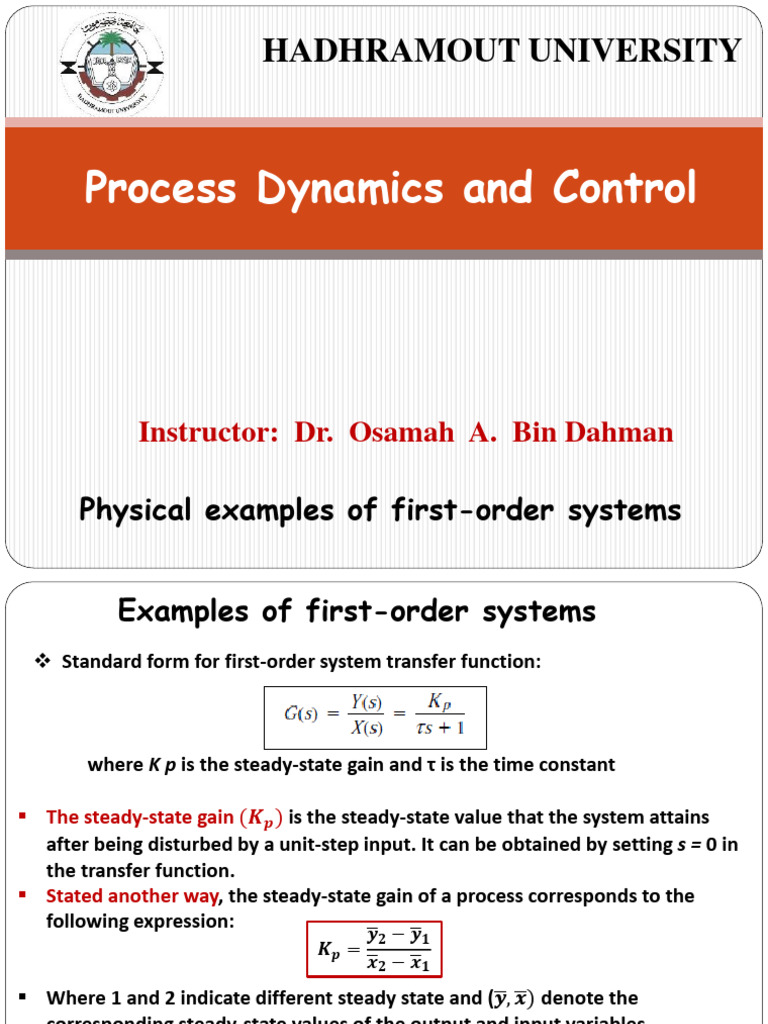 Chap. 5 Physical Examples of First-Order Systems-1 | PDF