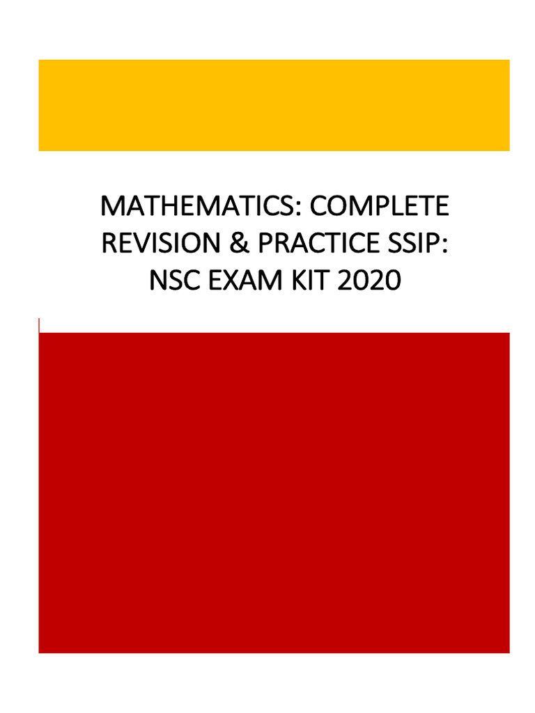 Maths Kit Grade 12 Paper 1 2020 | PDF
