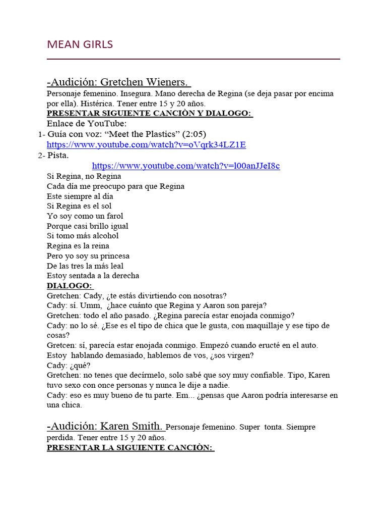 Mean Girls | PDF