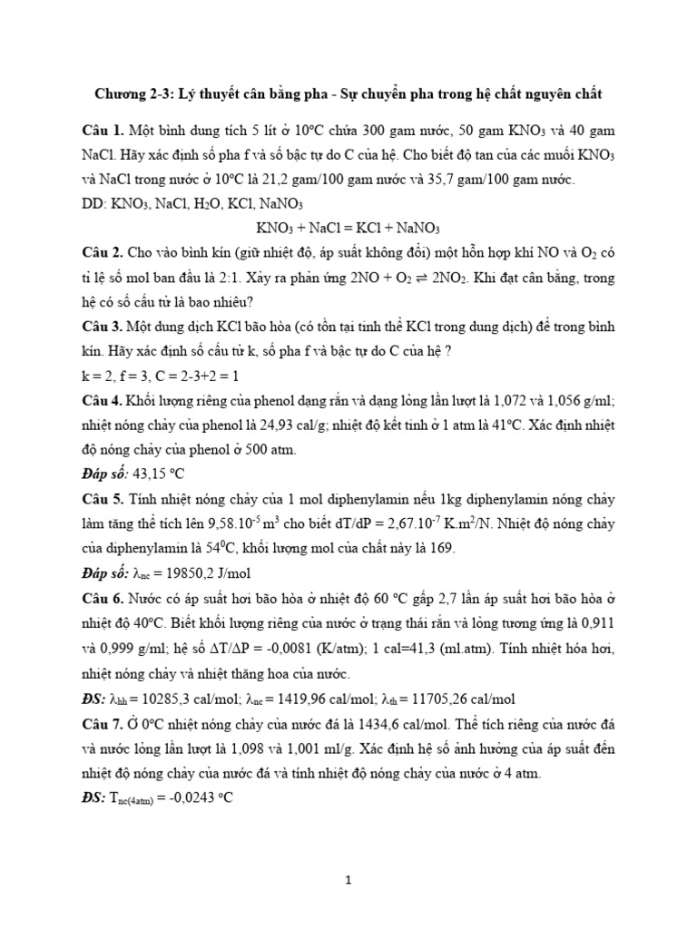 Bài tập Chương 2,3 | PDF