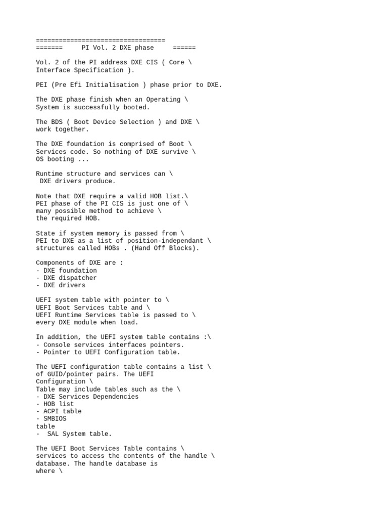 DXE (PI Vol.2) | PDF | Booting | Computer Hardware