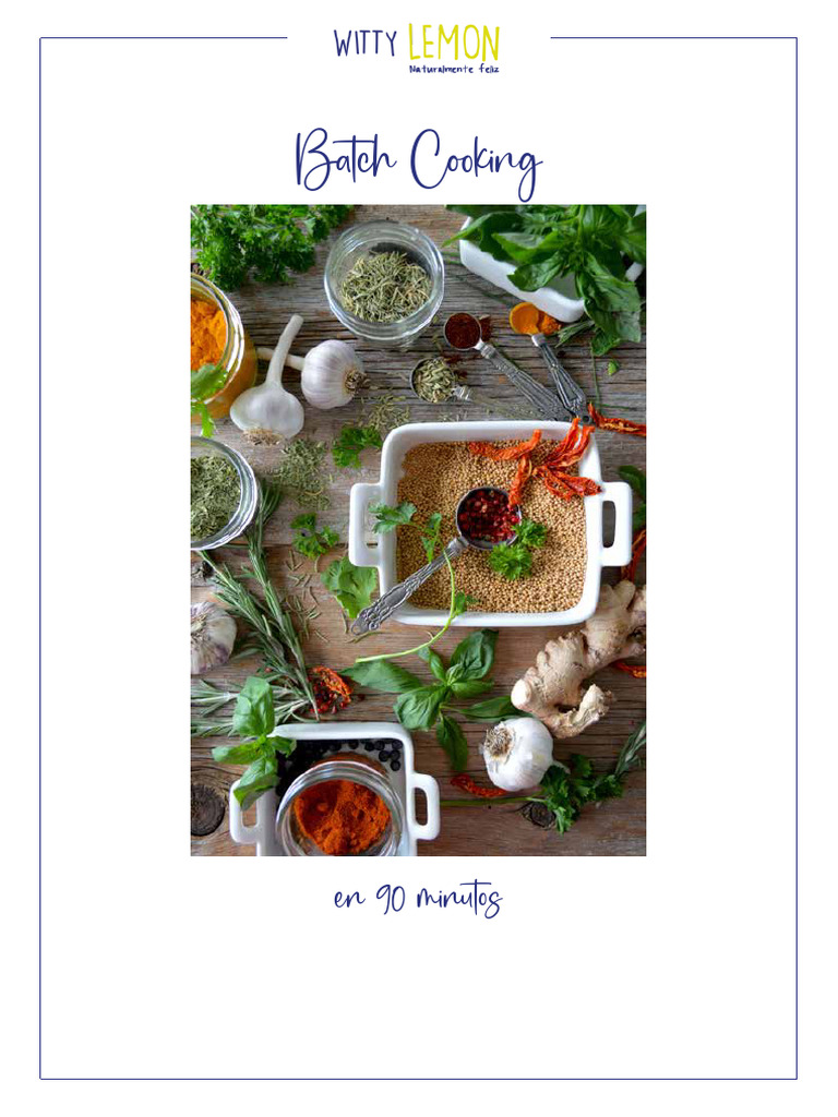Batch Cooking 90 Minutos | PDF | Cilantro | Vegetales