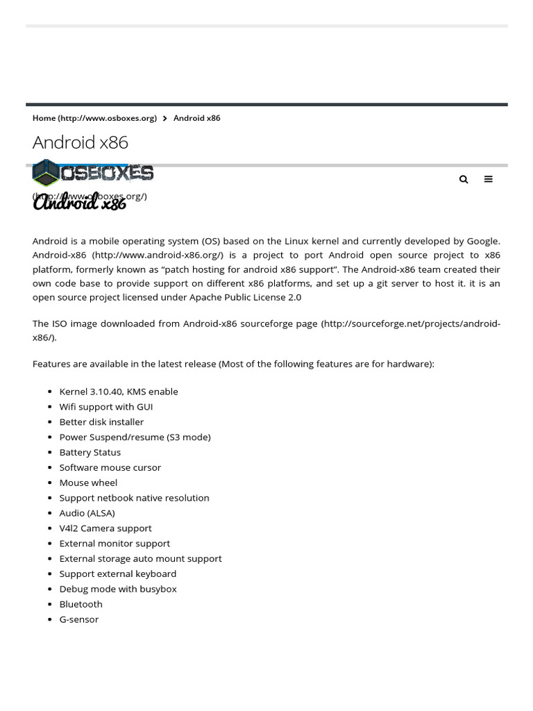 Android x86 VM Images For VMware and VirtualBox | PDF