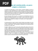 Leyenda Del Xoloxcuintle | PDF