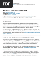 Train of Four Monitoring in ICU Nursing | PDF | Acetylcholine ...