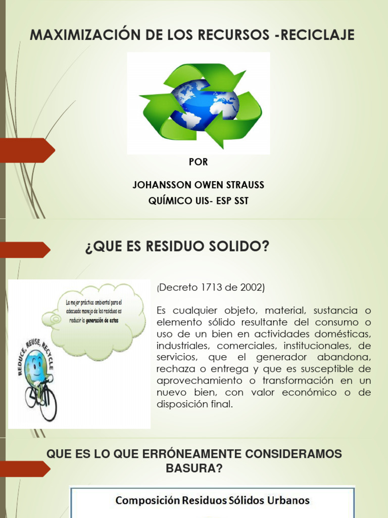 RECICLAJE | PDF | Residuos | Reciclaje