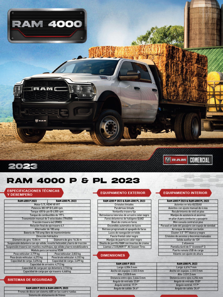 FT Ram 4000 2023 | PDF | Tracción en las cuatro ruedas | Eje