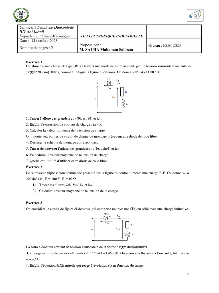 TD Electonique de Puissance | PDF