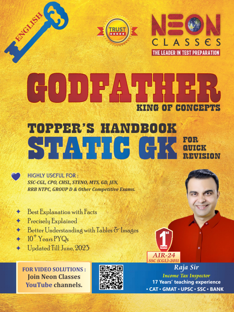 Static G K English Godfather Topper's Handbook by Neon Classes For | PDF
